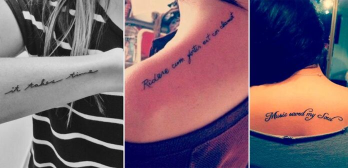 50 phrases for tattoos that will inspire you - BeautyGirlPro